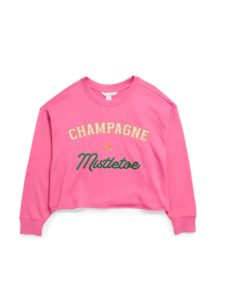 "Champagne & Mistletoe" Lounge Sweatshirt – Hollowood at Home