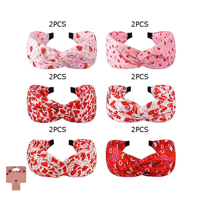 12PCS - Heart Love Pattern Knot Headbands – Hollowood at Home