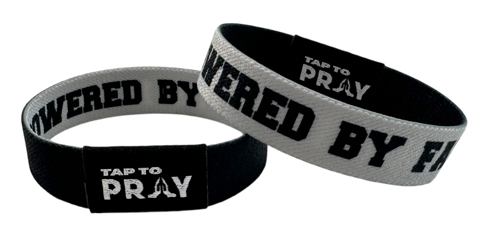 Jesus is Lord / Powered by Faith: Tap To Pray Wristbands – Hollowood at ...