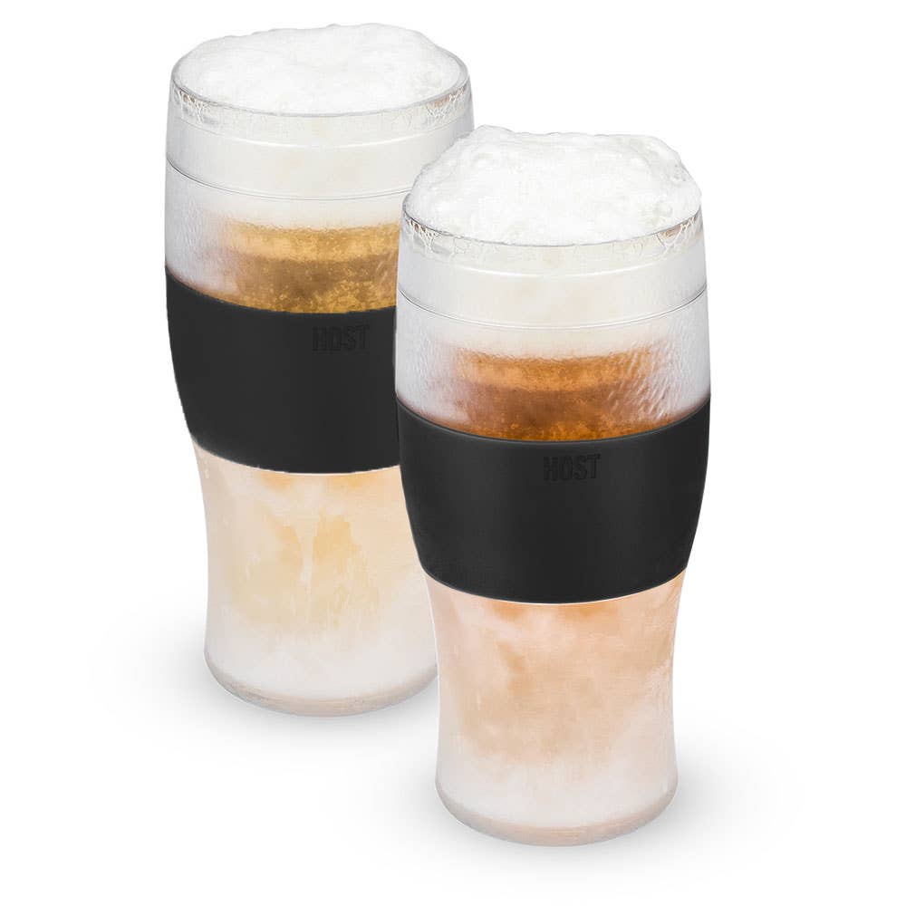 Beer FREEZE™ Cooling Cups w/ Cooling Gel - Black - Set of 2 – Hollowood ...